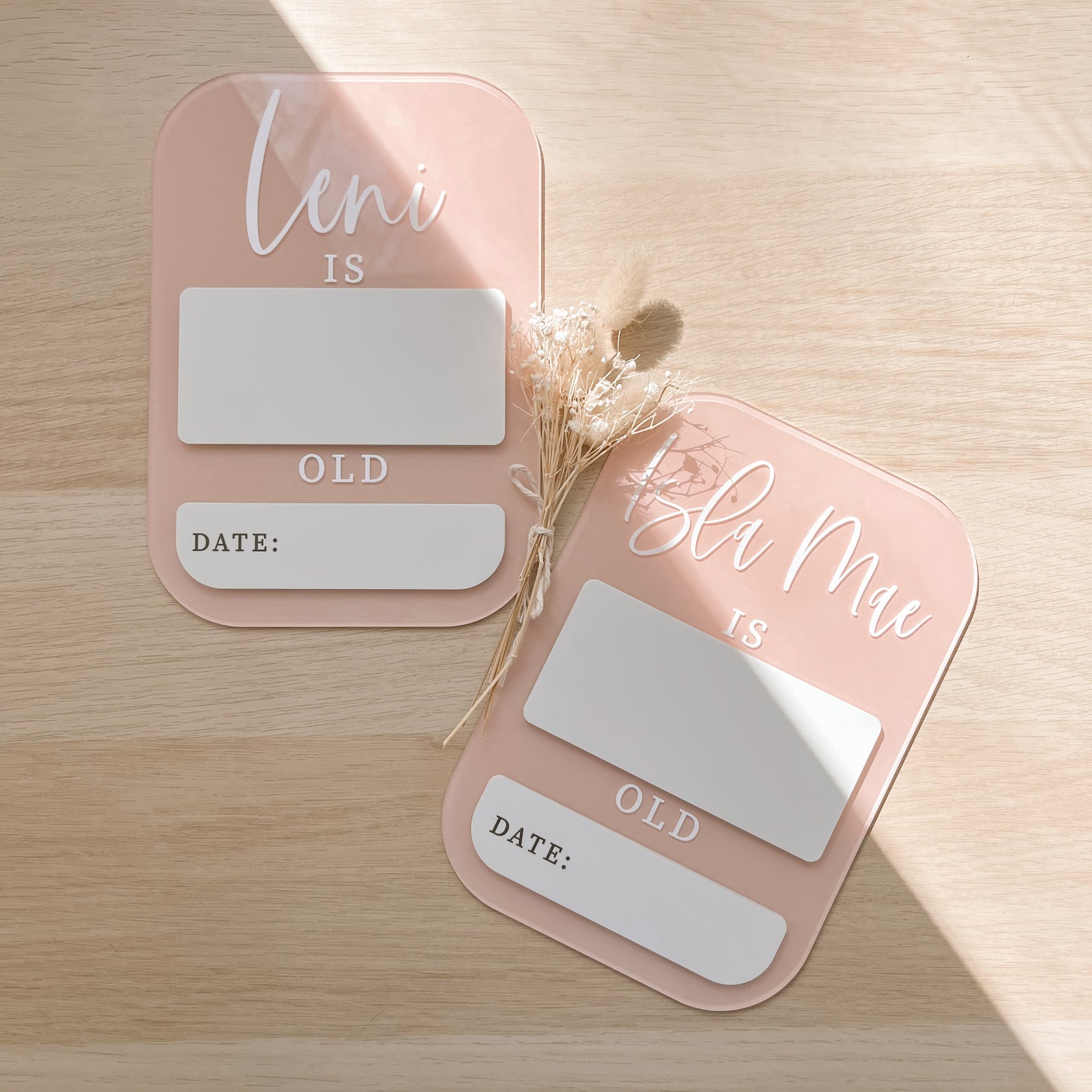 WRITABLE Milestone Plaque | AGE | Various Pattern & Colour Options + F ...