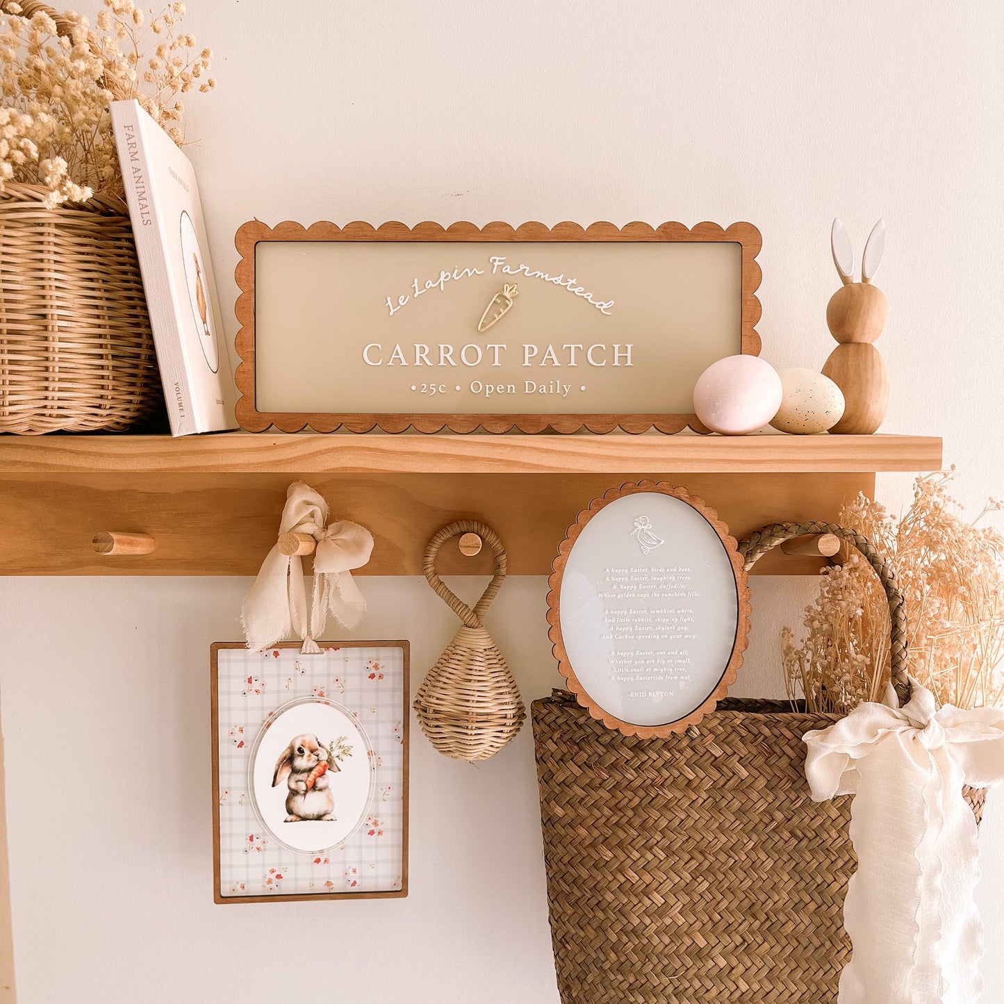 Vintage Easter Decor Plaque Set | Easter Decor – Salt & Pine Store